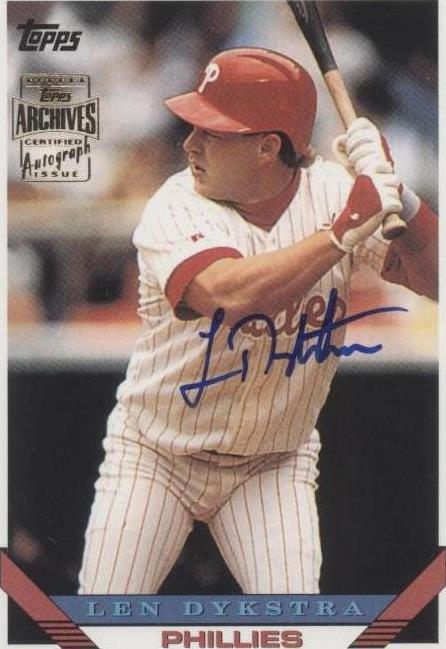 2002 Topps Archives - Autographs Lenny Dykstra #TAA-LD (AU) for sale ...