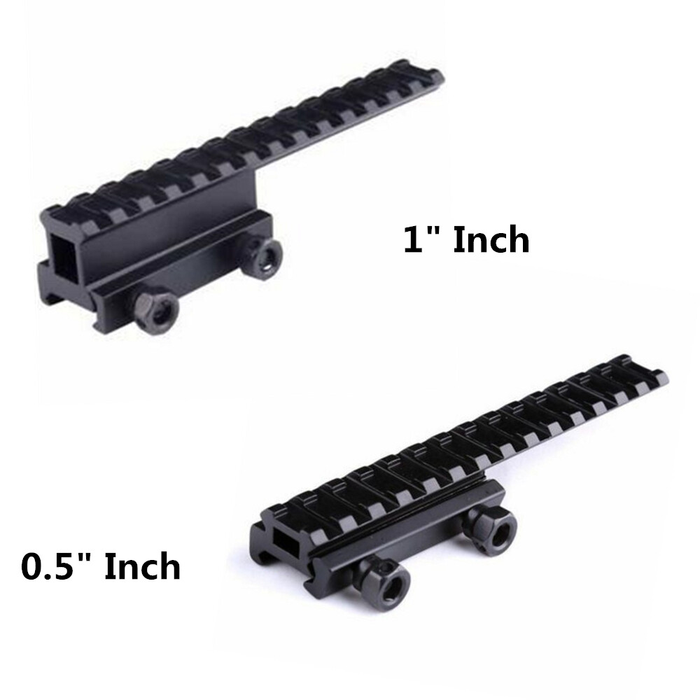 Extended Flat Top Scope Mount Base 0.5'' / 1'' Riser Weaver Picatinny ...