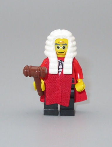 LEGO Judge white hair gavel red robe Collectible series CMF 9 ...