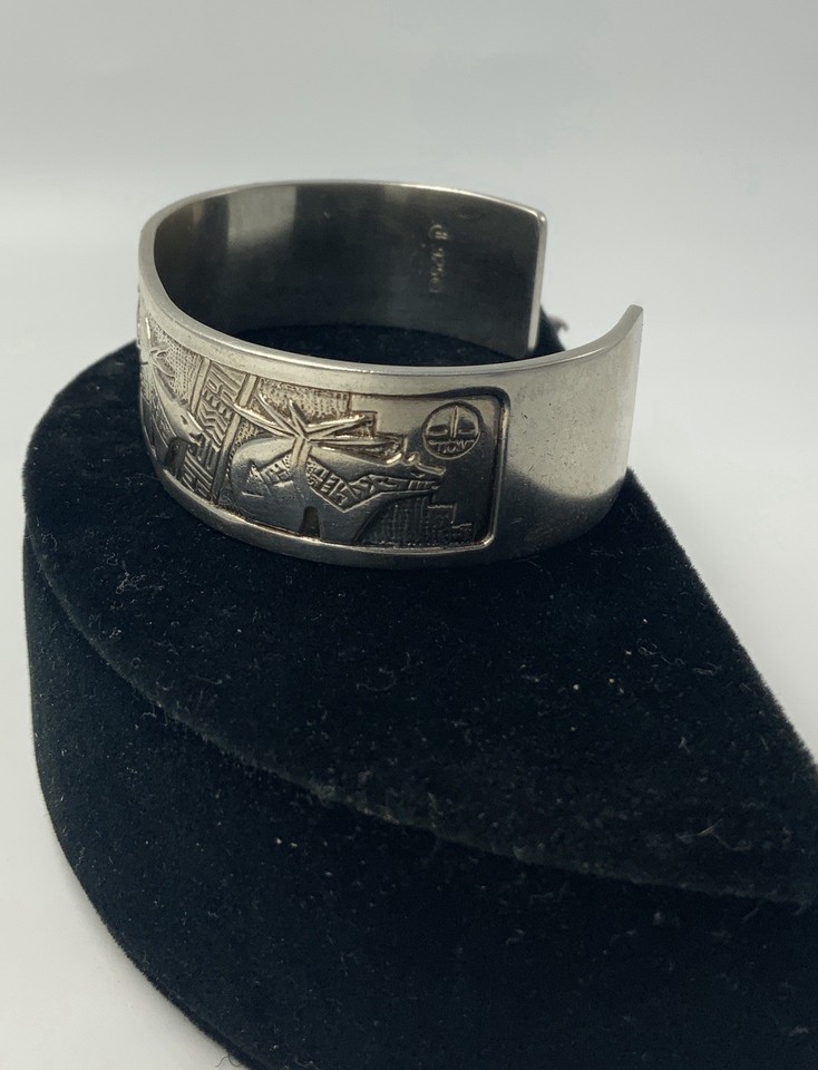 Roderick Tenorio RMT Carolyn Pollack Sterling Silver Cuff Bracelet, 46g ...