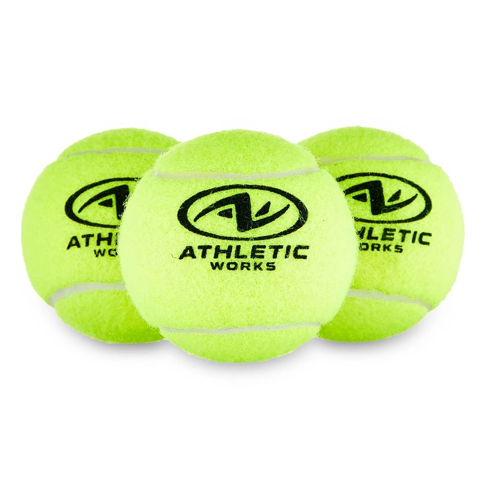 Athletic Works Pressurized Tennis Balls, 3-Pack, All Court Use New ...