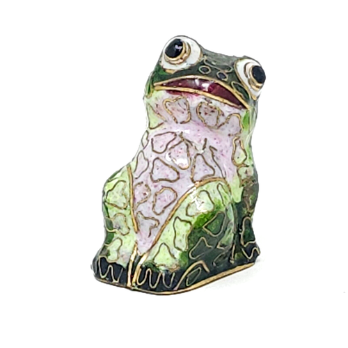 Vintage Cloisonné Frog Toad with Gold Trim and Multicolor Enamel ...