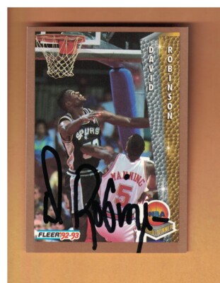 DAVID ROBINSON AUTOGRAPHED 1992-93 FLEER BASKETBALL CARD SIGNED #248 ...