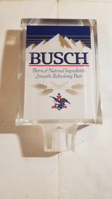 Vintage BUSCH Acrylic 5" Beer Tap Handle | eBay