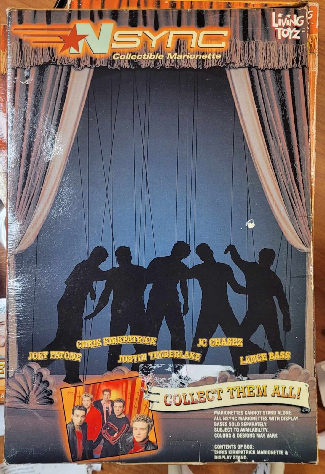 LOT OF 4 NSYNC Dolls Living Toyz Collectible Marionettes in Rough Boxes ...