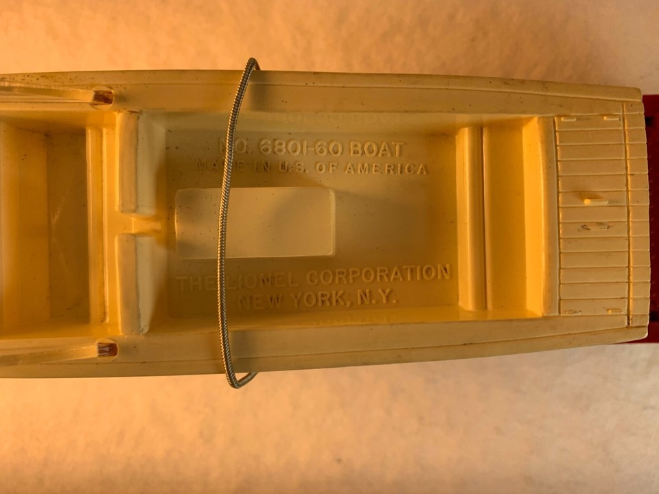 LIONEL POSTWAR 6801, FLAT CAR with BOAT (1958/60), VARIATION 'C' (6424 ...