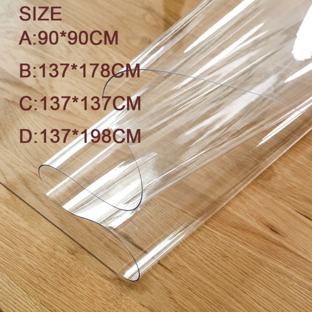 Clear Vinyl Table Protector Neel Blue Clear Plastic Table Cover,