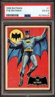 1966 Topps USA Black Bat Batman #1 THE BATMAN Rookie Card Graded PSA 4 ...