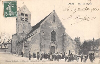 CPA 91 LARDY PLACE DE L'EGLISE | eBay