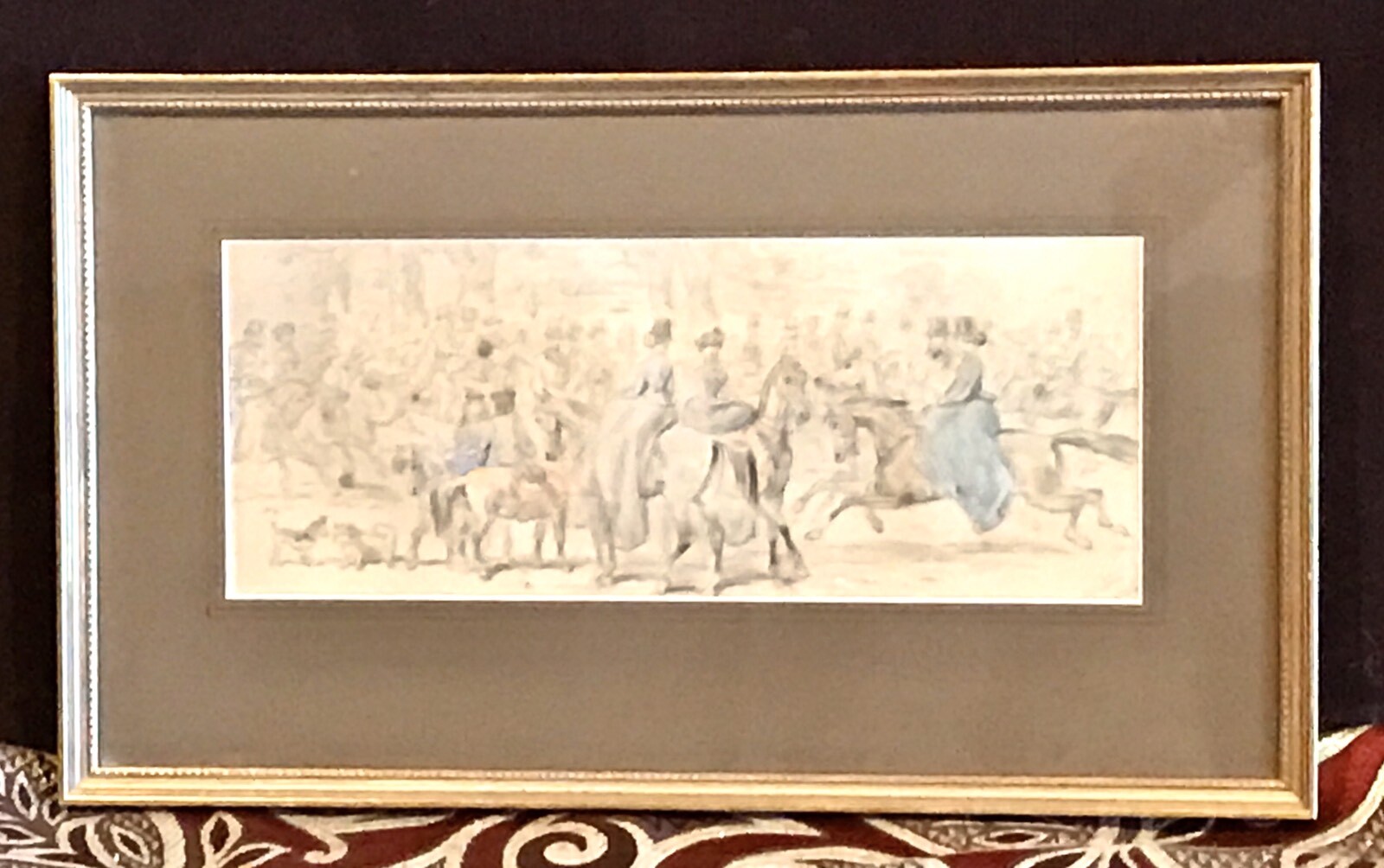 Antique Vintage 1866 Hablot K.Browne "Phiz" Equestrian Drawing ...