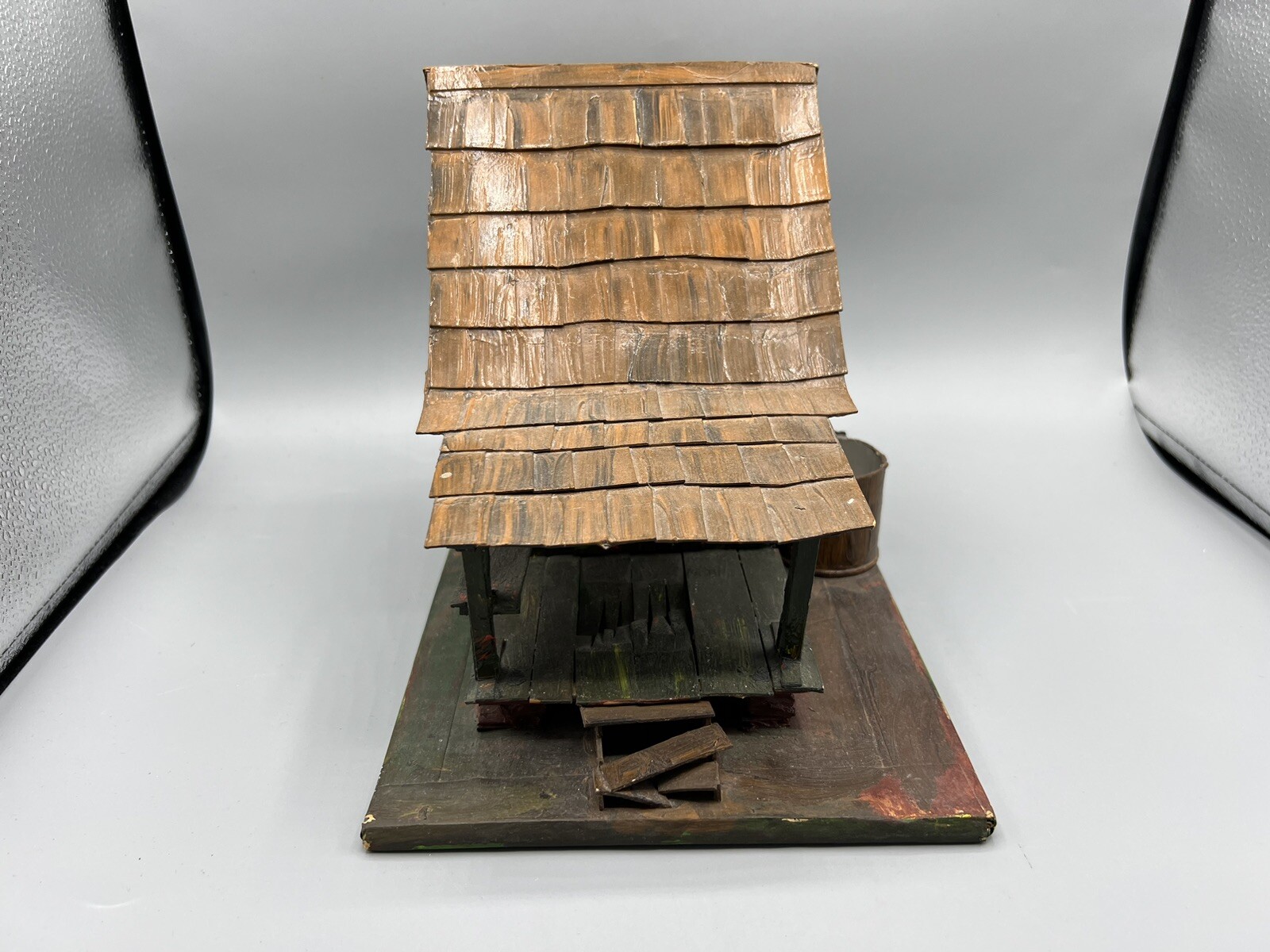 Vintage 1949 Southern Folk Art Handmade Shack Cabin Signed Avery Tramp ...