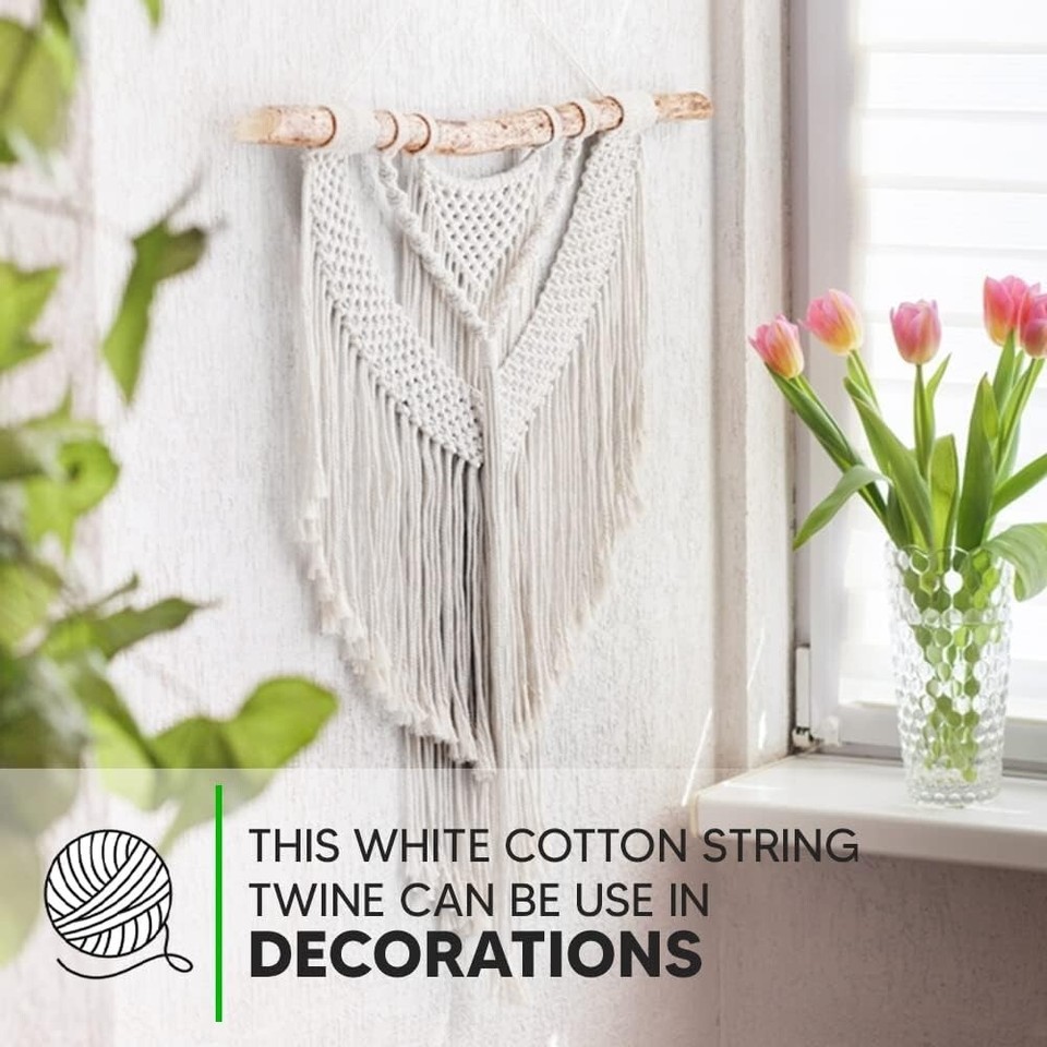 ANGIX Pack of 3 Cotton String Balls White Strings Twine Rope Household ...
