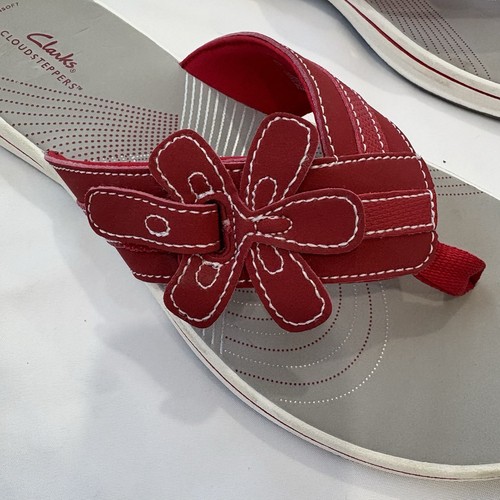 Clarks cloudsteppers sandals Brinkley Flora Red women’s 10M. New W ...