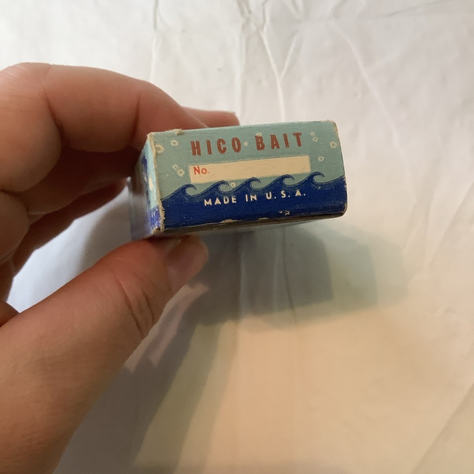 VTG Hico Lure Wooden Original Box Unfished Red White | eBay
