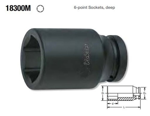 Ko-Ken Deep Impact Socket 1" Drive x 48mm 6Pt - KO18300M48 for sale ...
