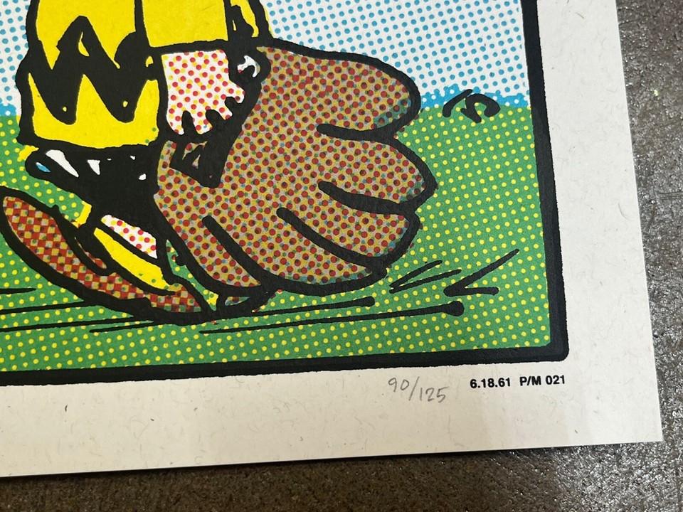 Charles Schulz Peanuts SIGH Print Mondo Charlie Brown Snoopy Baseball ...