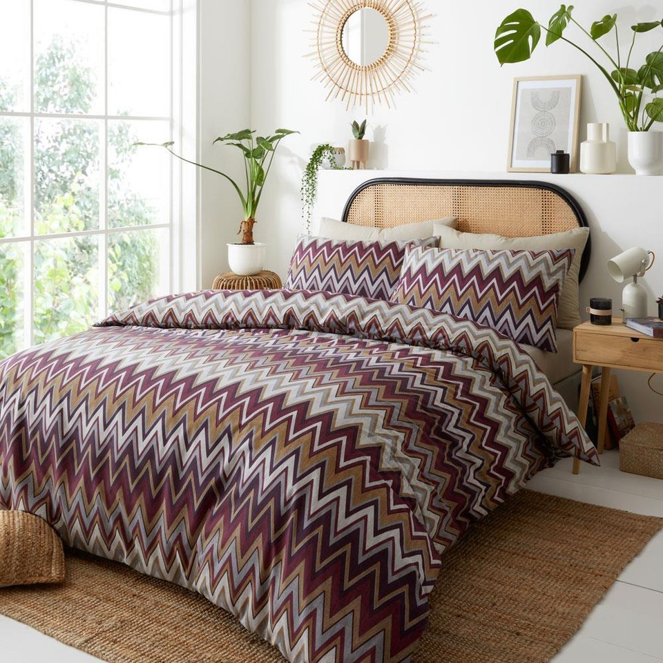 Quilt cover bedding duvet set bold multi coloured patterns new ...