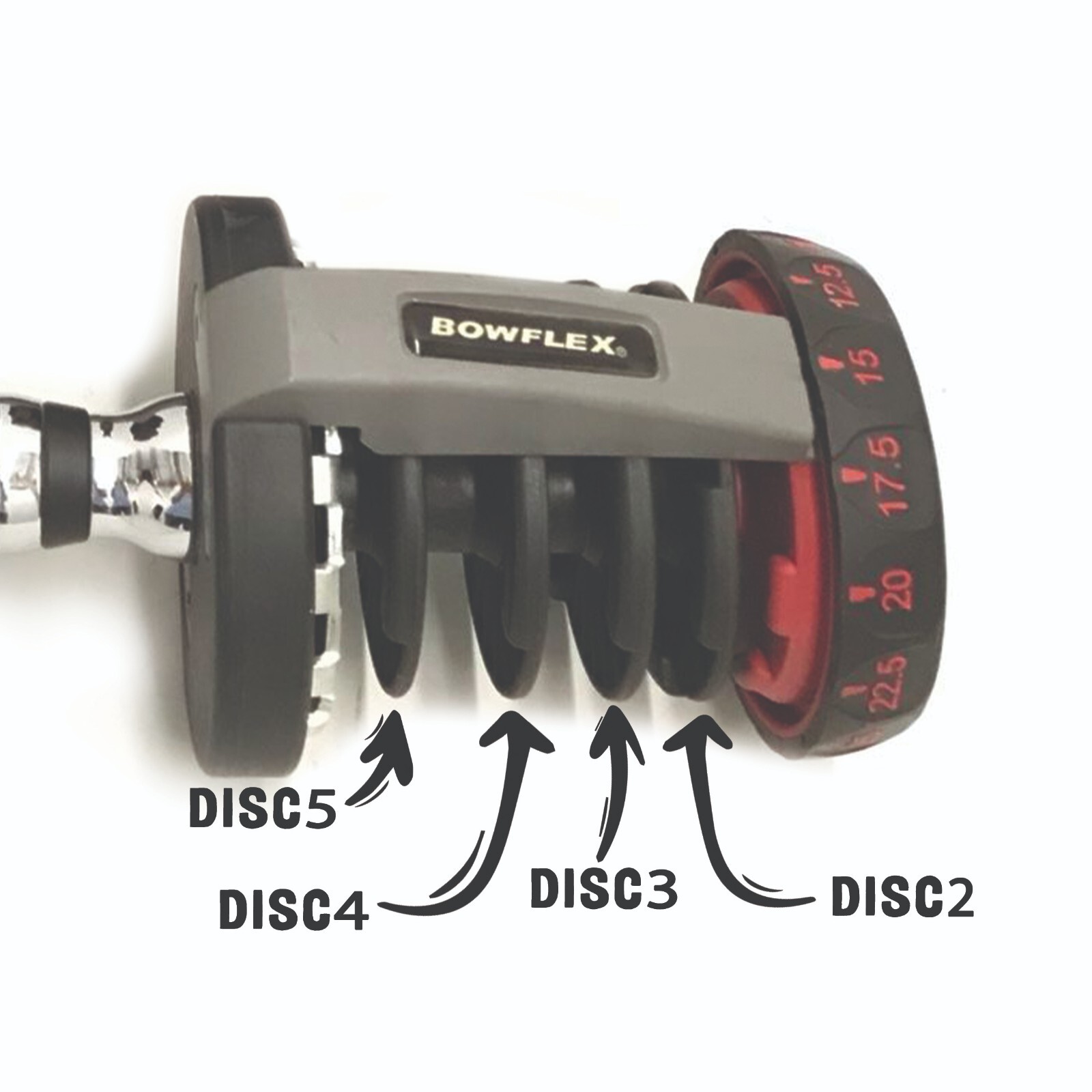 Bowflex / Nautilus Selecttech 552 Series 1 Disc 2 3 4 5 Bowflex Disc ...