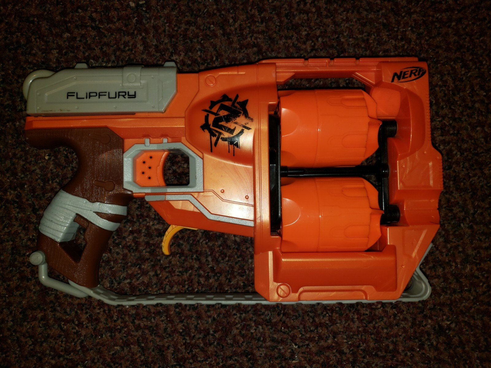 NERF Z-Stike Zombies Flipfury Dart Pistol Gun Twin Revolver 2013 Hasbro ...