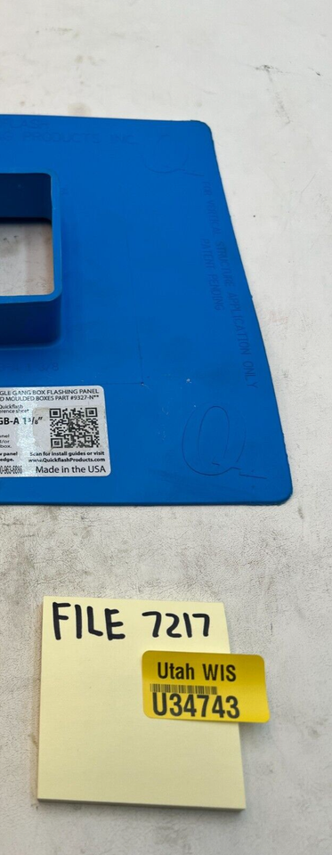 LOT OF 4-QUICKFLASH E-SGB-A 1 3/8 Flashing Panel Single Gang Blue, Non ...