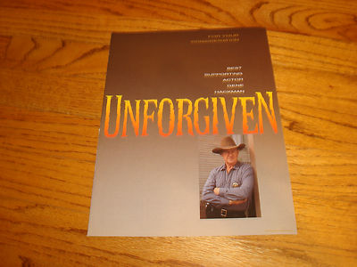 UNFORGIVEN 1992 Oscar ad Gene Hackman as "Little" Bill Daggett, Clint ...
