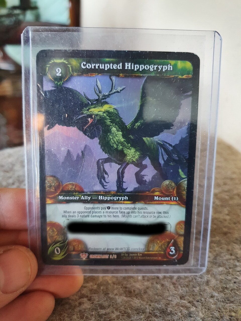 World of Warcraft WOW TCG Corrupted Hippogryph Flying Mount Loot ...