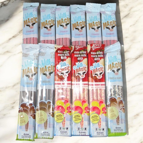 Milk Magic 48p Lot Milk Flavoring Straws Mixed Flavors Variety New ...