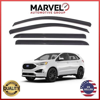 Out-Channel Window Sun Vent Visor Rain Guards Deflectors for Ford Edge ...