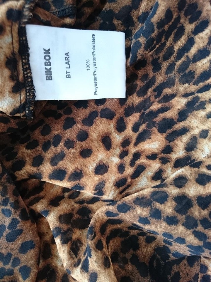 BIK BOK Womens Long Open Cardigan XS Brown Light knit Short Sleeve V ...