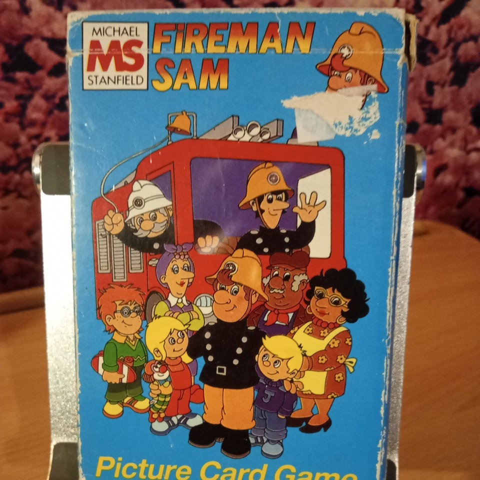 Michael Stanfield 1988 Vintage Fireman Sam Giant Picture Card Snap Game ...
