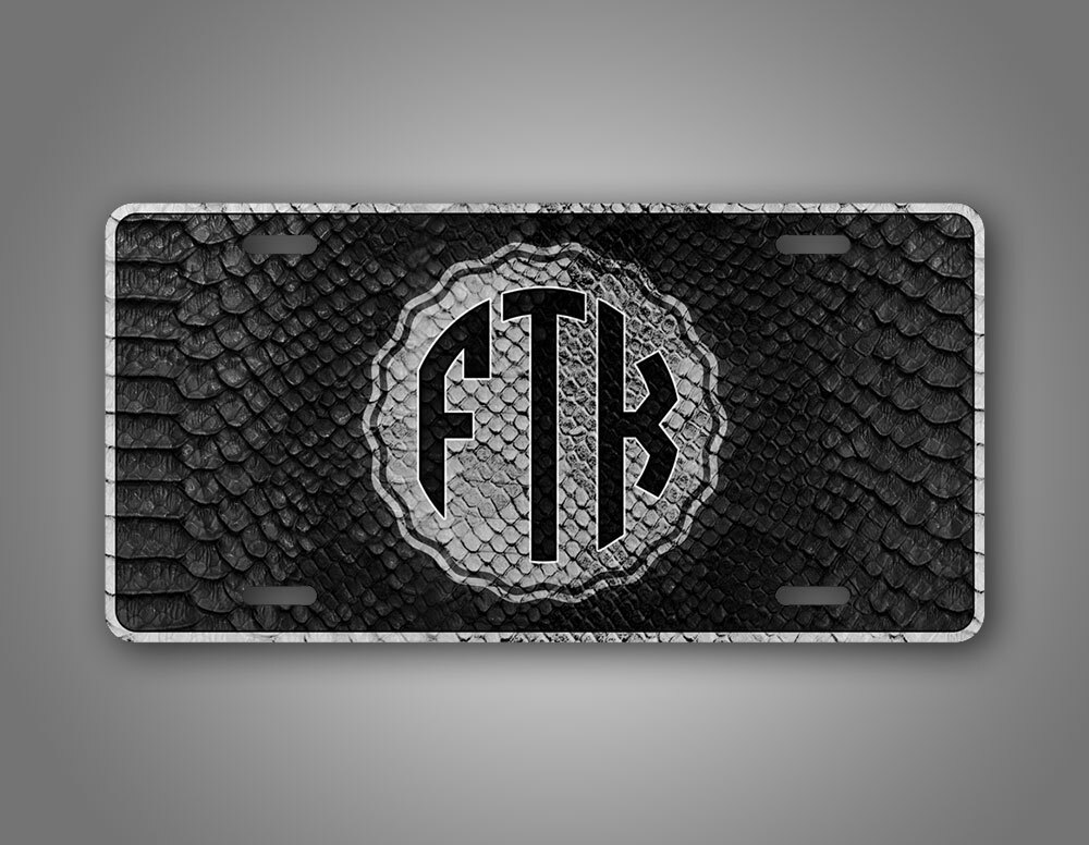 Personalized Black Cobra Snakeskin Monogrammed License Plate | eBay