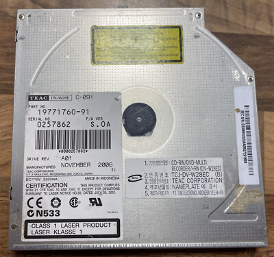 TEAC DV-28E C-091 Slimline CD/DVD-ROM Drive IDE Laufwerk | eBay.de