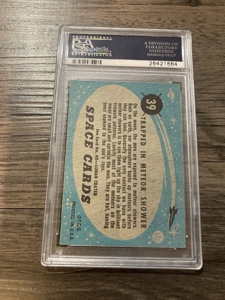 1957 Space Cards Trapped In A Meteor Shower PSA 4 #39 | eBay
