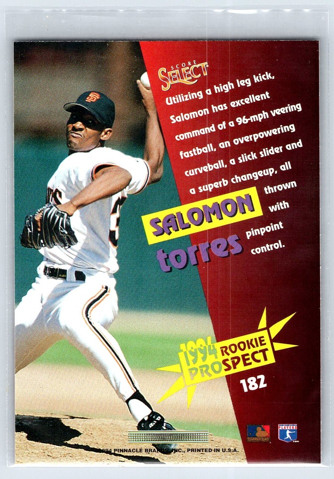 1994 Select Salomon Torres #182 San Francisco Giants | eBay