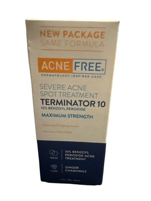 Acne Free Terminator 10 Severe Acne Spot Treatment Max Strength Exp 12/ ...
