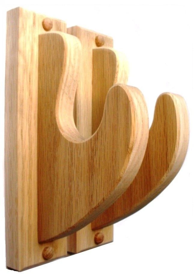 Oak Wall Mount Gun Racks