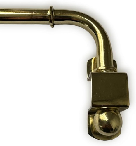 Curtain Drapery Arm Polished Brass 30-50cm Adjustable Swing Arm | eBay UK