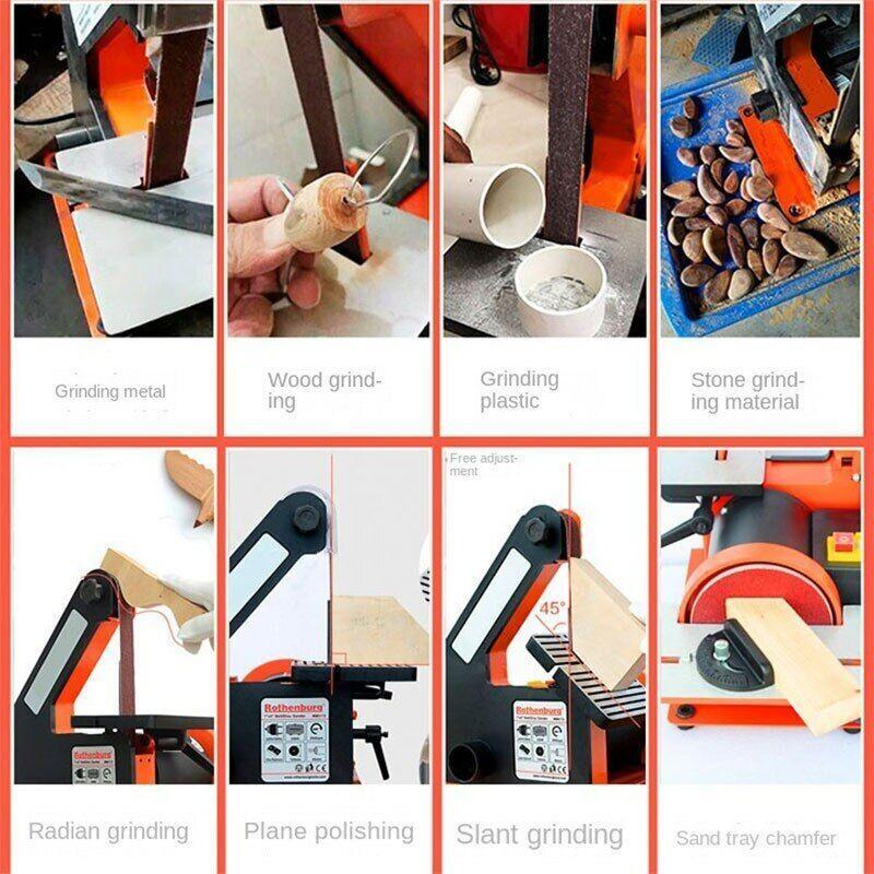 Sand Disc Machine Abrasive Belt Machine Small Woodworking Desktop ...