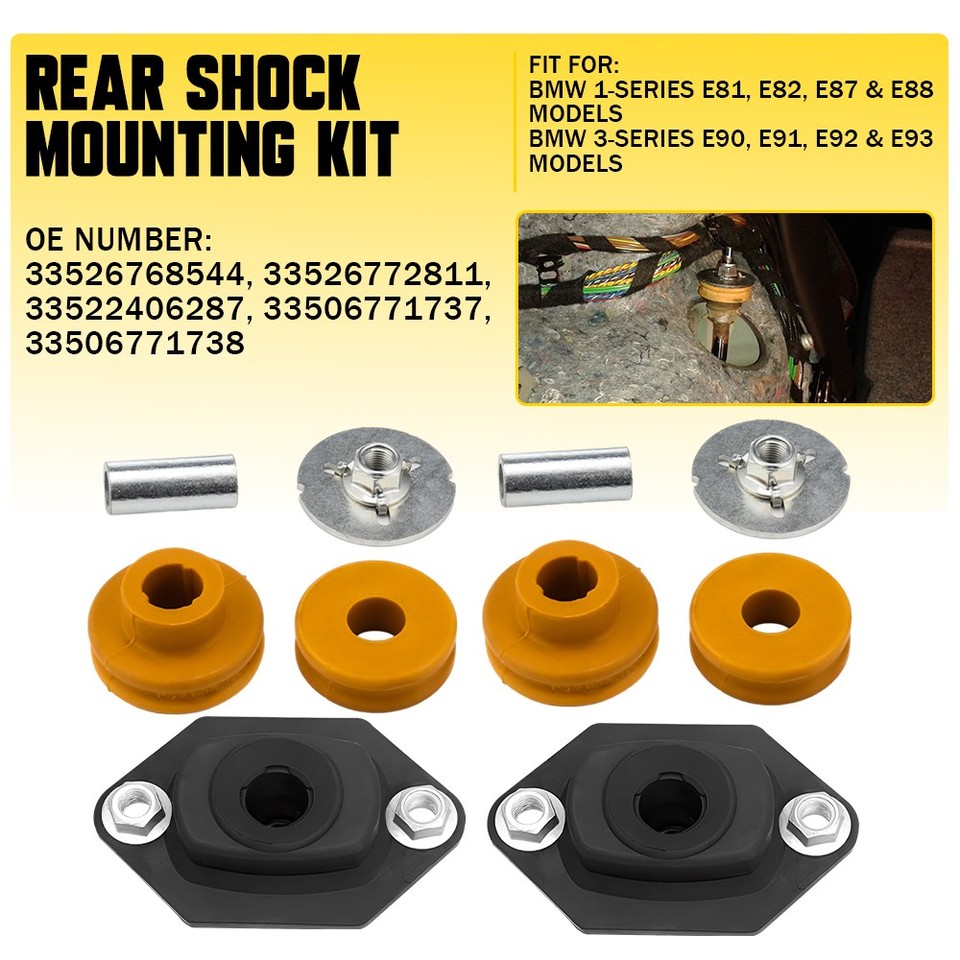 Rear Upper & Lower Shock Mount Kit For Bmw E81 E87 E82 E88 E90 E92 E91 ...