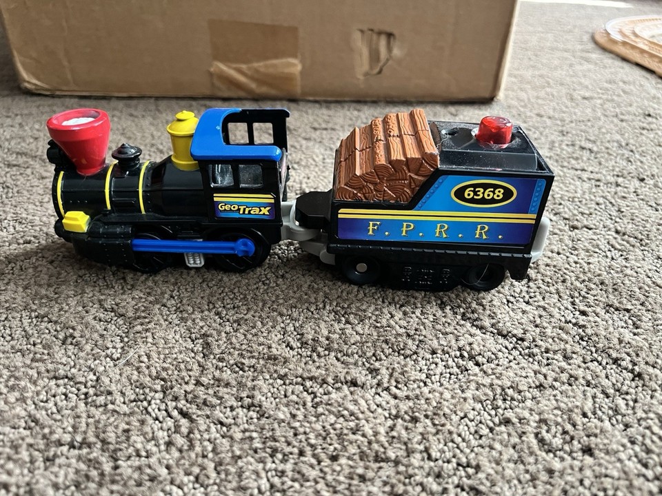 Fisher Price GeoTrax Remote Control Timbertown Railway With Lumber Jack ...