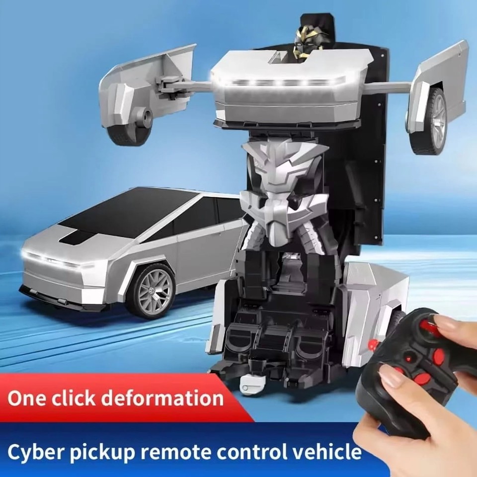 TSL 1:18 Electric RC Cyber Pickup Transforming Robot Car with LED ...