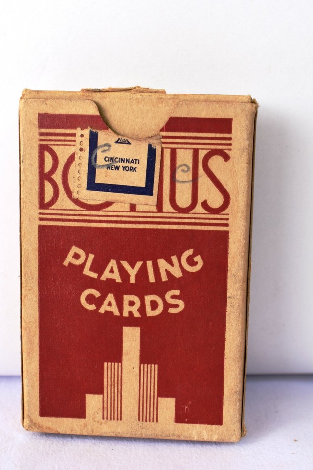 Vintage Bonus Playing Cards Deck Made In U.S.A With Original Box ...