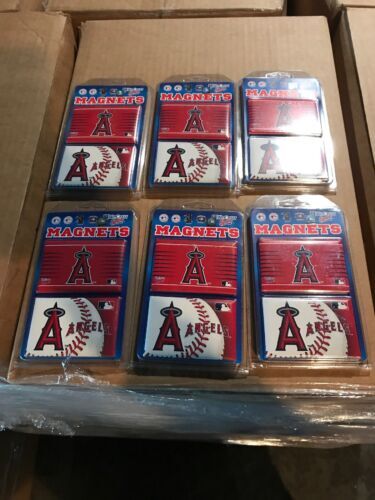 Lot of 6 (2 Packs) MLB Anaheim Angels Baseball Team Logo Magnets ...