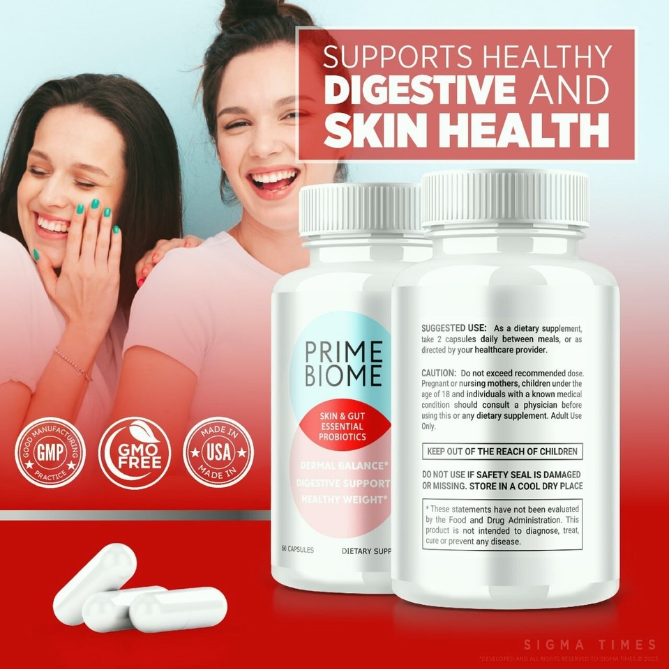 Prime Biome Gut Health Pills to Support Digestive Wellness & Skin ...