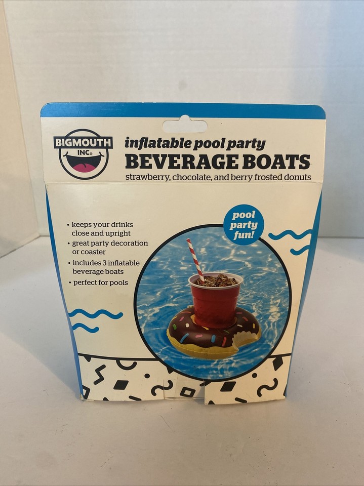 Big Mouth, Inc. ~ Inflatable Pool Party Beverage Boats ~ Donut Shaped ...