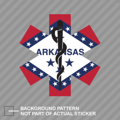 Arkansas State Shaped EMT Flag Sticker Decal Vinyl EMS Paramedic AR | eBay