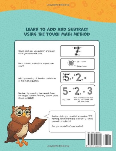 My First Math Workbook: Kindergarten Touch Math Method for Addition and ...