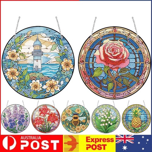 Acrylic Suncatcher 2D/Flat DIY Hanging Diamond Art Kits Diamond ...