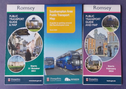 Southampton Bus Map and Romsey Timetables Dates as Shown | eBay UK