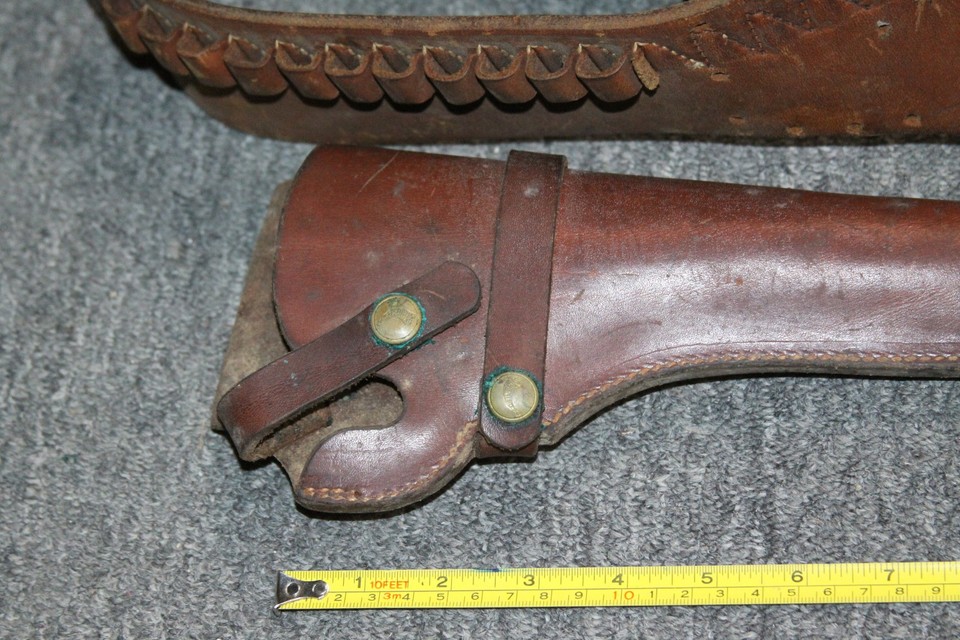 Vtg George Lawrence Portland Oregon 50 44 M Tooled Black Leather Ammo ...